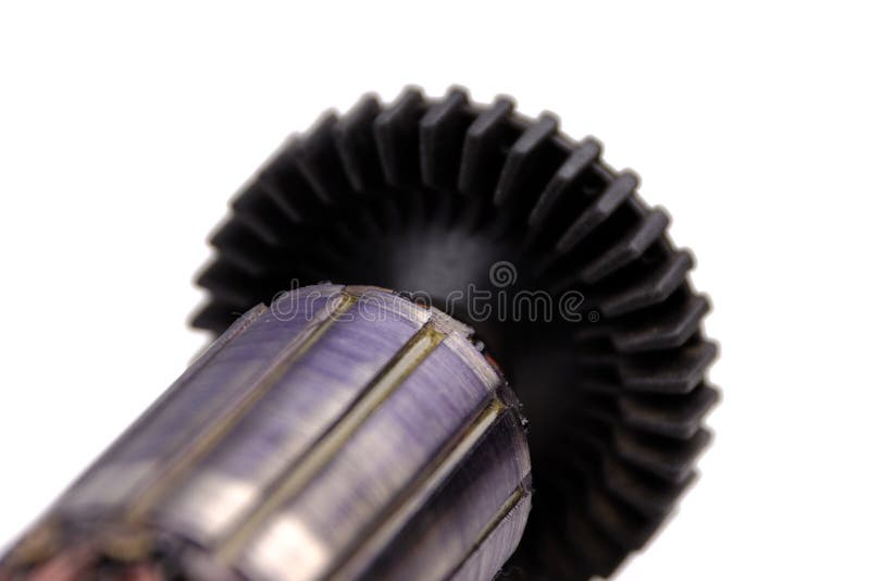 Used Electric Rotor Isolated on White Background Stock Photo - Image of ...