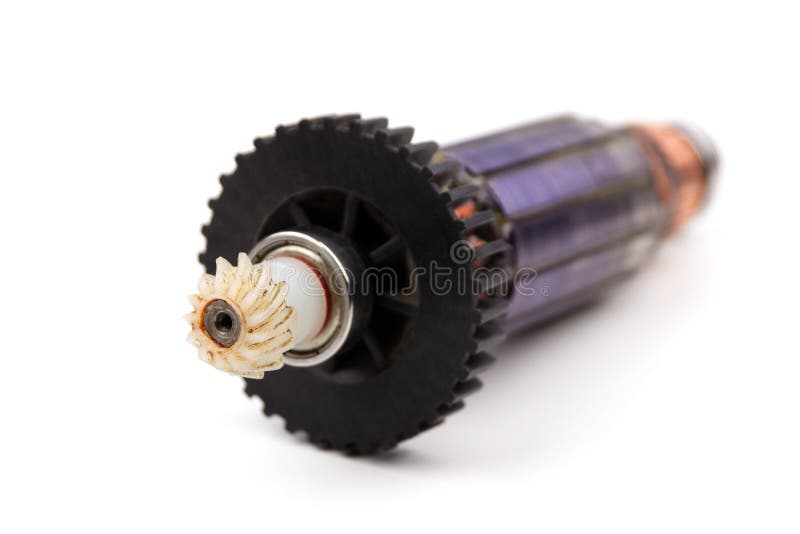 Used Electric Rotor Isolated on White Background Stock Photo - Image of ...
