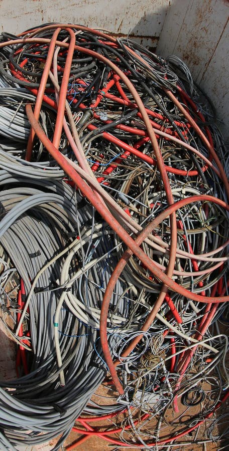 Used Electrical Cables and Wires Stock Photo - Image of cable ...