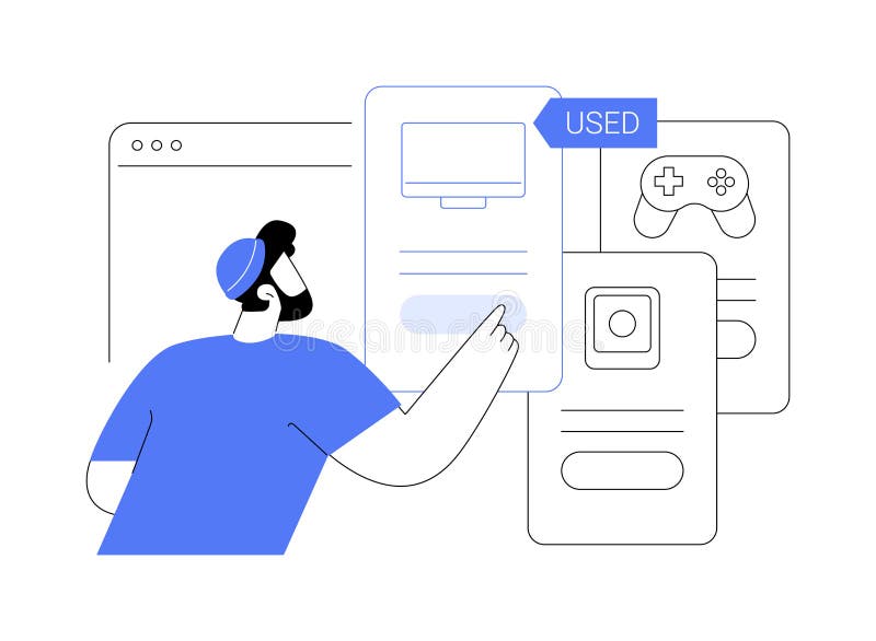 Used Electronics Trading Abstract Concept Vector Illustration. Stock ...