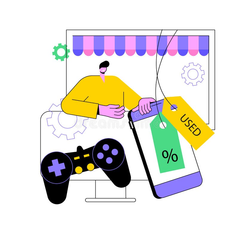 Used Electronics Trading Abstract Concept Vector Illustration. Stock ...