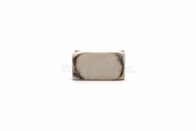 Used Eraser Isloated on White Background Stock Photo - Image of blemish ...