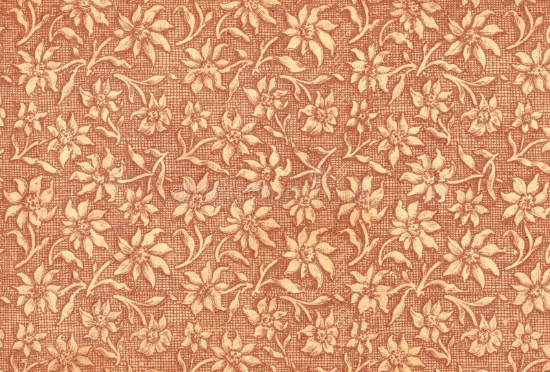Vintage Wallpaper in Rouge with Spirals Stock Image - Image of used ...