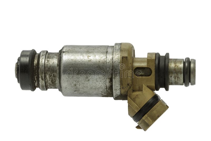 Used Fuel Injector on a White Background Stock Photo - Image of ...