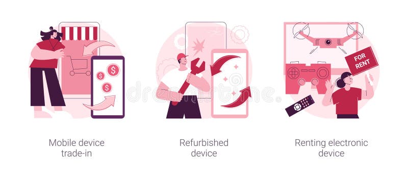 Used Gadgets Abstract Concept Vector Illustrations. Stock Vector ...