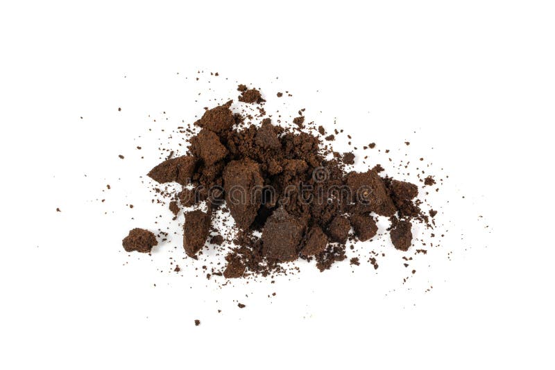 Used Grinding Coffee Waste Isolated, Pressed Coffee Scrub Stock Photo ...