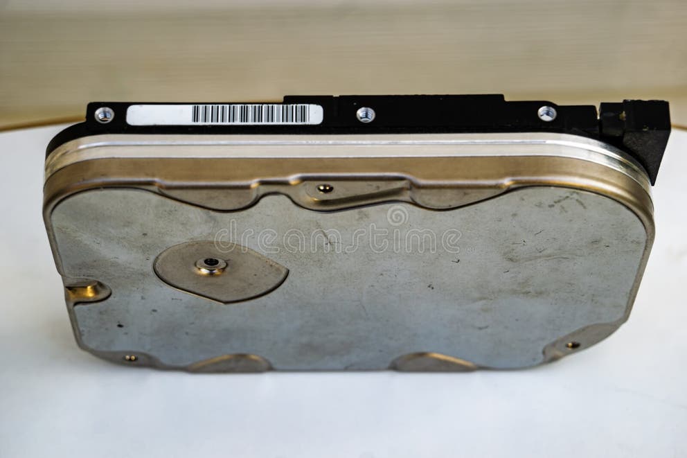 Used Hard Disk for Disposal on a White Surface Stock Image - Image of ...