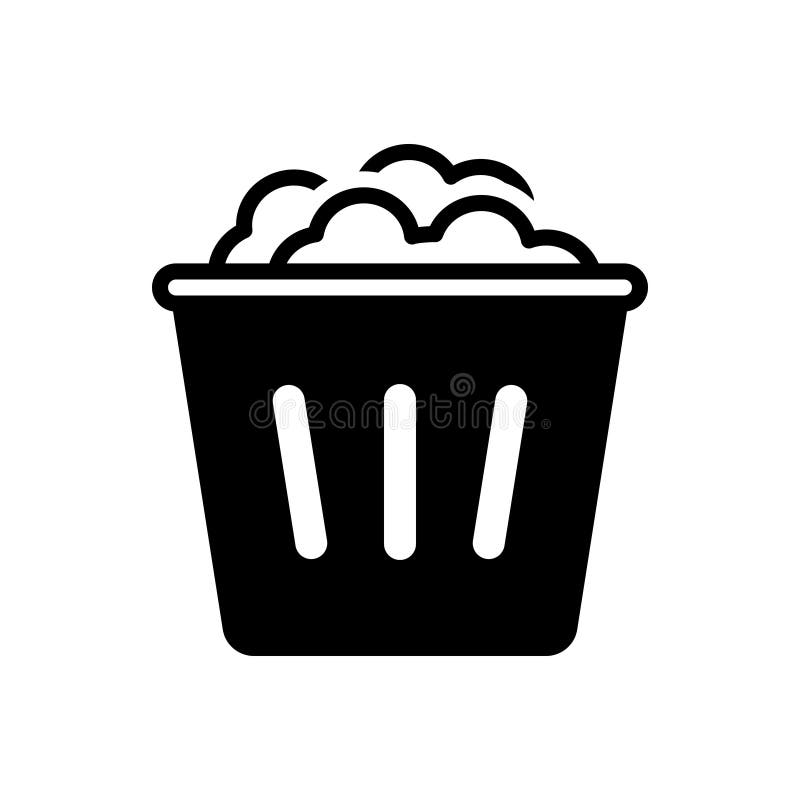 Black Solid Icon for Used, Dump and Household Stock Vector ...