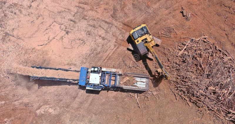 Used Industrial Wood Tree Root Shredder for Chopped at Construction ...