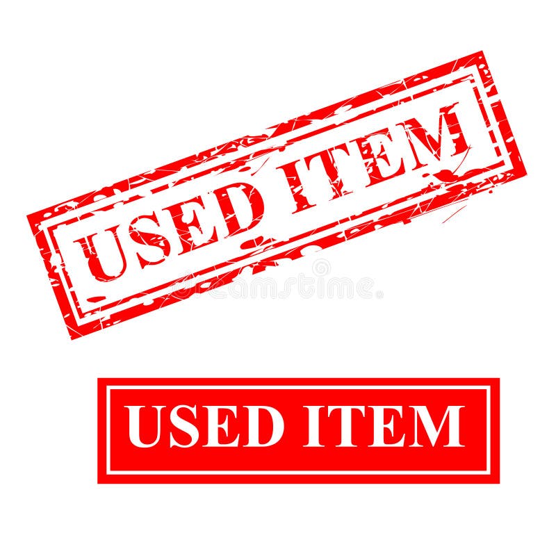 Used Item 2 Style Streak Red Rubber Stamp Stock Vector - Illustration ...
