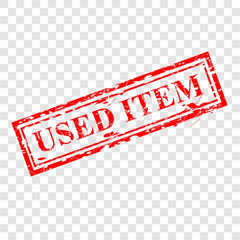 Used Item 2 Style Streak Red Rubber Stamp Stock Vector - Illustration ...