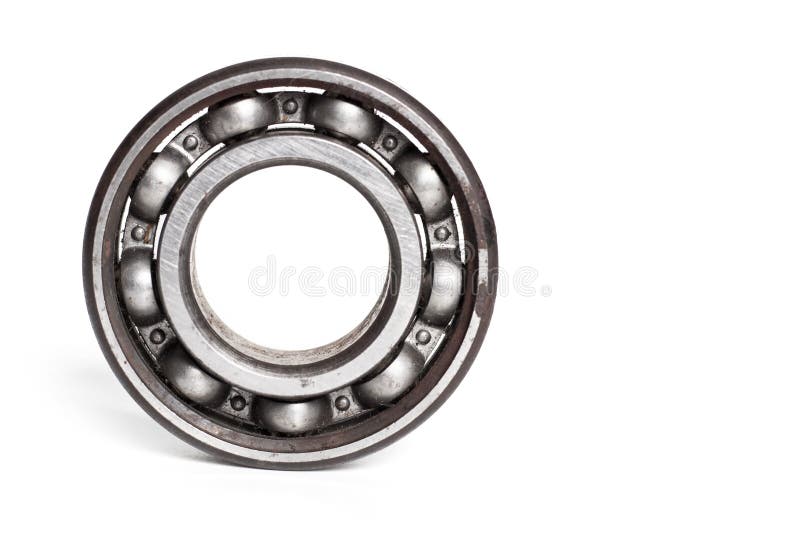 Used Rusty Metal Ball Bearing, Top View Stock Image - Image of ...