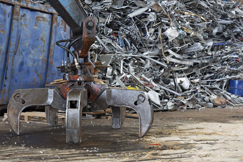 Used Metal Pieces on a Scrapyard Stock Image - Image of environment ...