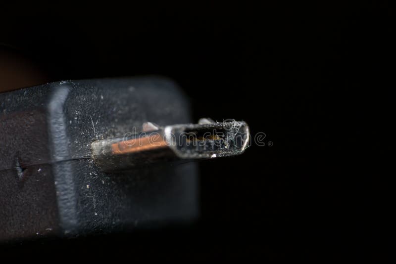 Used Micro Usb Close-up on Black Background Stock Illustration ...