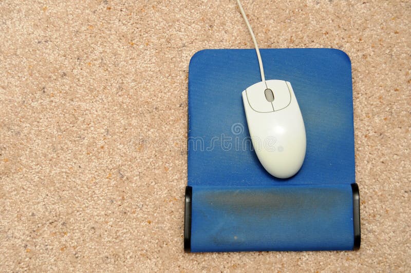 Used Mouse Pad Isolated on White Stock Image - Image of disgusting ...