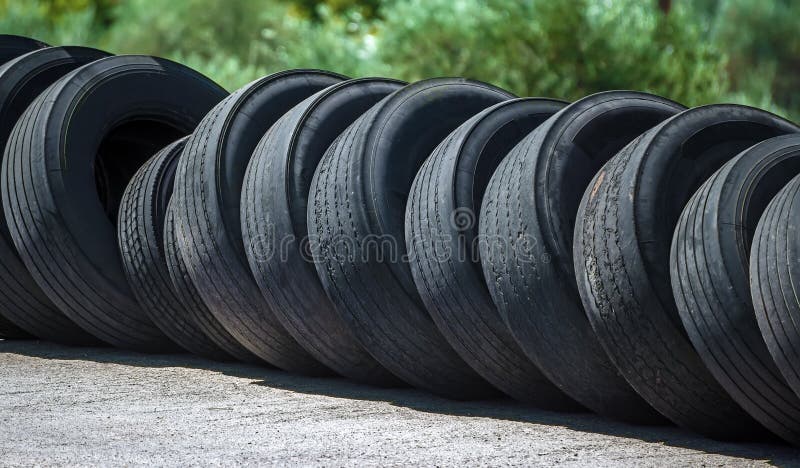 Used old car tires. stock image. Image of tire, abandoned - 61061487