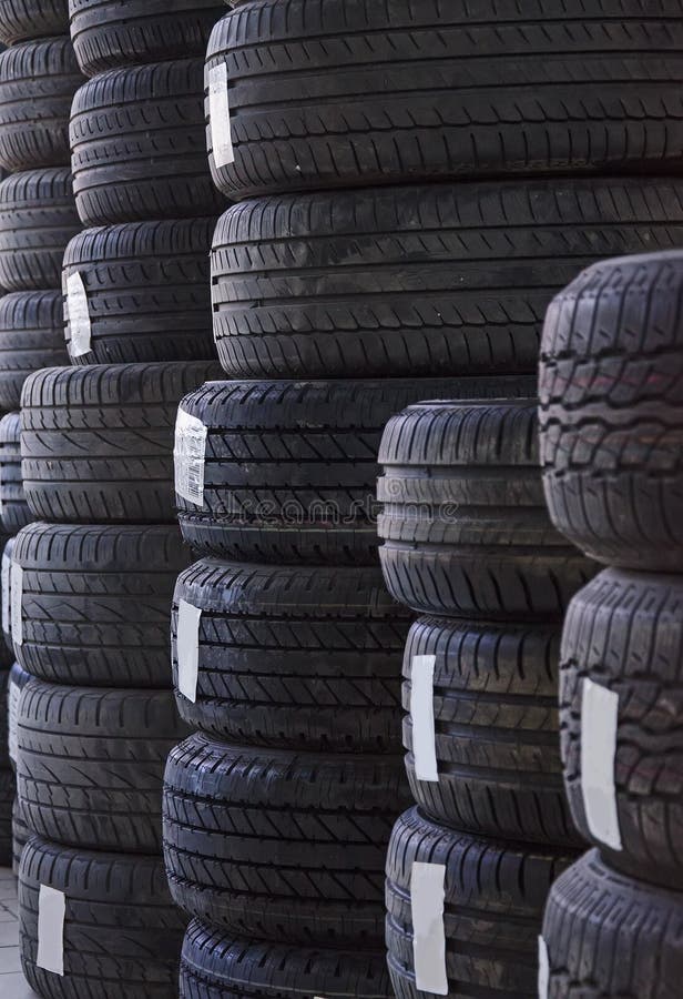 Used old car tires stock photo. Image of shelf, rubber - 40017934
