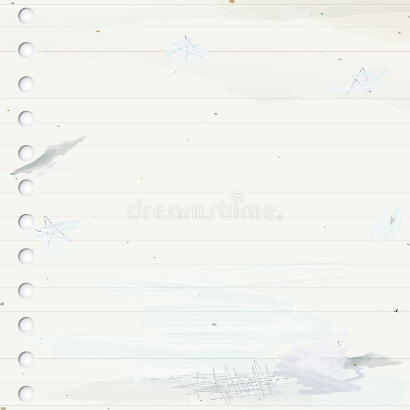 Used Old Notebook Paper Square Background with Stained Effect Stock ...