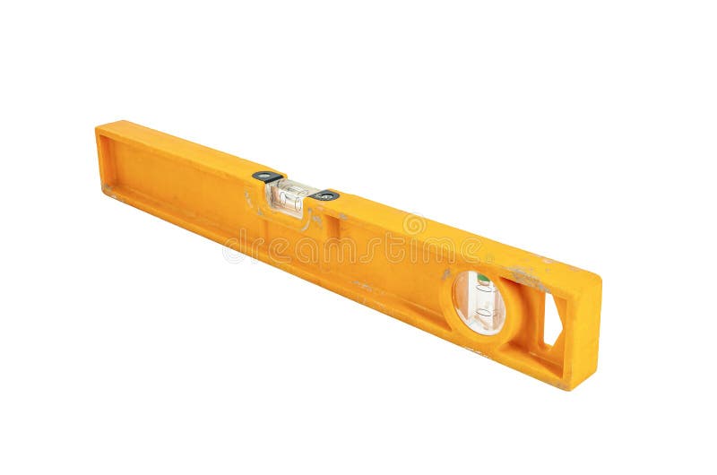 A Used Orange Level of Plastic Stock Image - Image of tester, repair ...