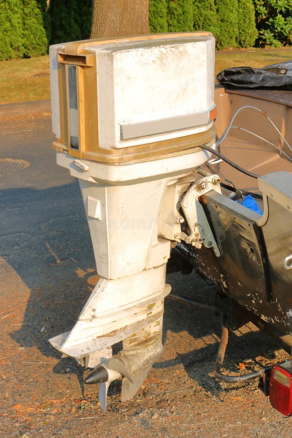 Used Outboard Motor stock image. Image of outboard, large - 97822017