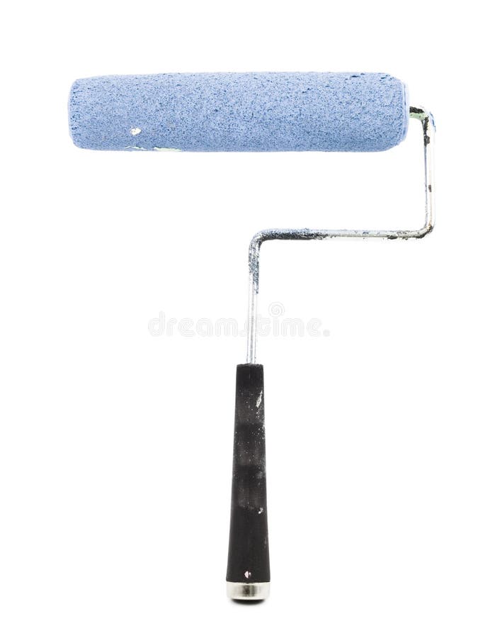 Roller with Red Paint stock photo. Image of copyspace - 11158650