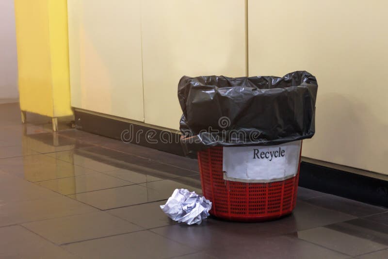 Used Paper in the Black Waste Bin,recycle in the Control Room,waste ...
