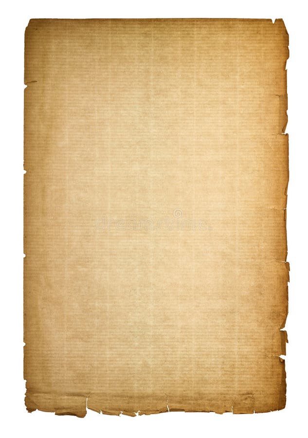 Used Paper Page Texture with Worn Edges. Vintage Cardboard Stock Photo ...