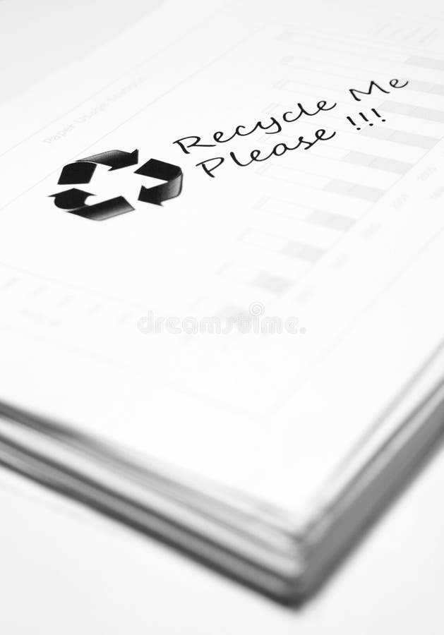 Used Paper with Recycle Sign Stock Photo - Image of abstract, economize ...