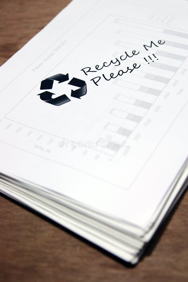 Used Paper with Recycle Sign Stock Photo - Image of abstract, economize ...