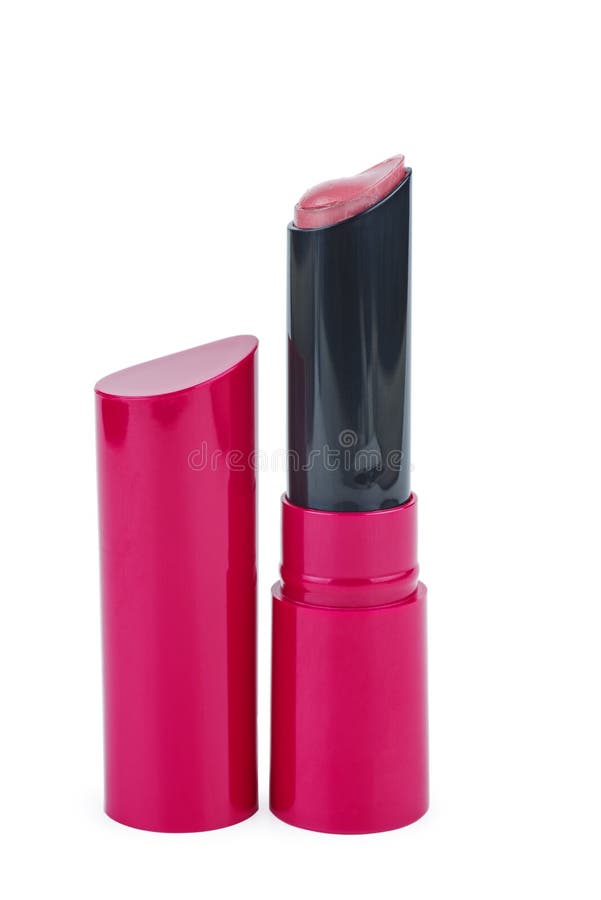 Used Pink Lipstick Isolated on White Stock Image - Image of color ...