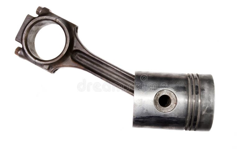 Engine Piston and Connecting Rod Stock Photo - Image of element ...