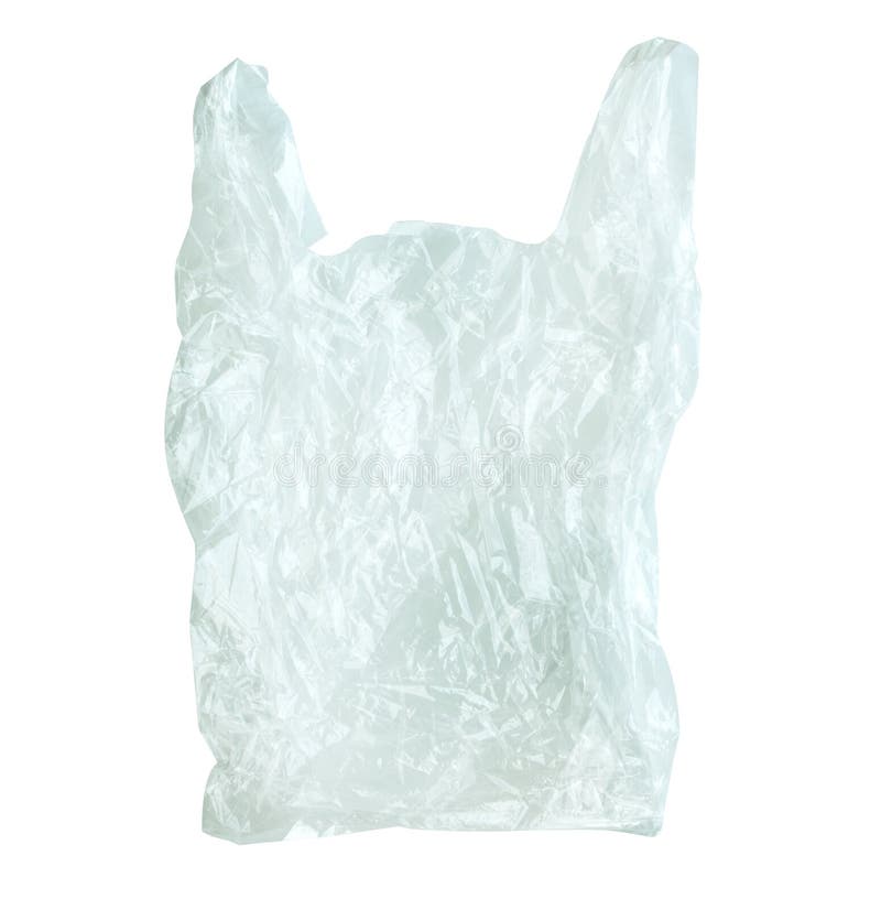 Used Plastic Bag Isolate on White (clipping Path). Stock Image - Image ...