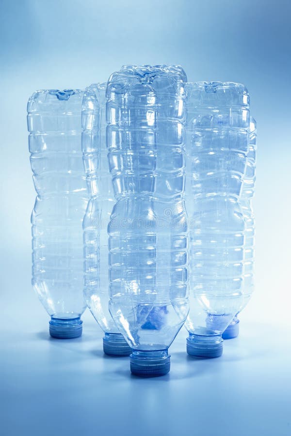 Used plastic water bottles stock image. Image of rubbish - 153109331