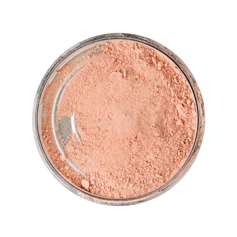 Used Powder Box Isolated on White Stock Photo - Image of round, path ...