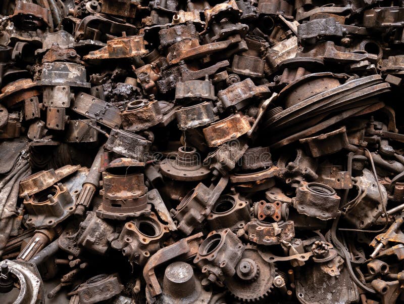 Used rusty auto parts stock photo. Image of recycle - 218746012