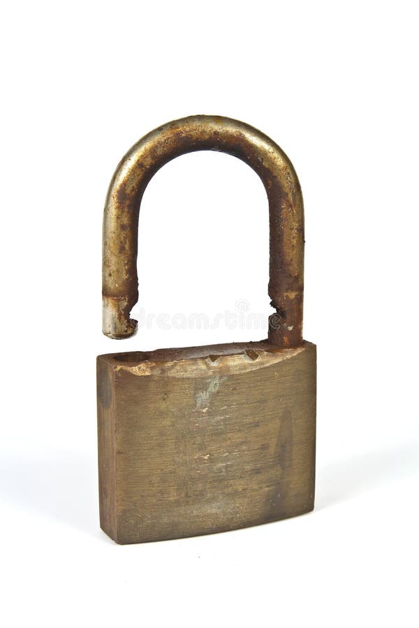 Old Used Padlock on a Blue Rustic with Gdpr Stock Photo - Image of ...
