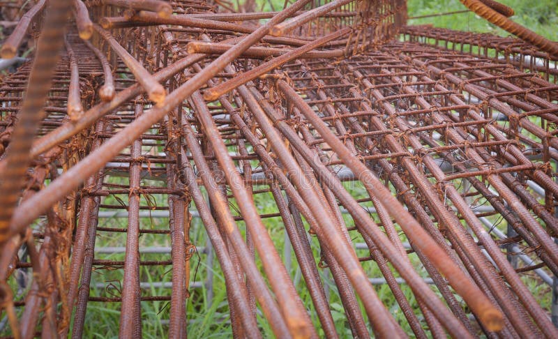 Used and Rusted Rebar Material Stock Photo - Image of background ...