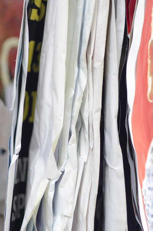 Used street posters stock image. Image of advertising - 38709629