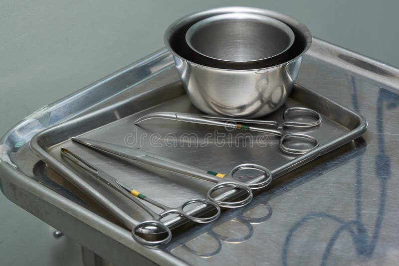 Used Surgical Instruments on a Stainless Tray Stock Image - Image of ... Used Surgical Instruments on a Stainless Tray Stock Image - Image of ...