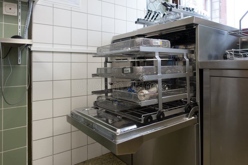 Surgical Instruments are in a Washing Machine Stock Photo - Image of ...