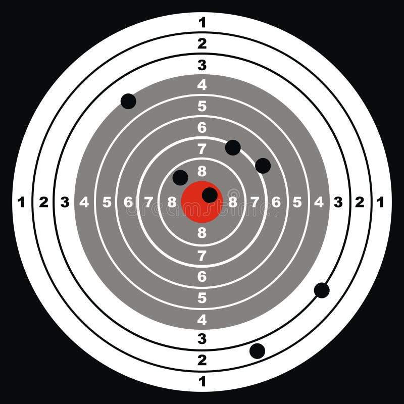 Target with Shots stock vector. Illustration of shot - 87578021