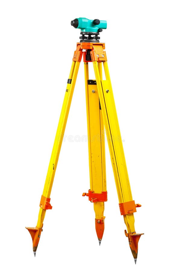 Theodolit isolated (used) stock photo. Image of land - 31284826