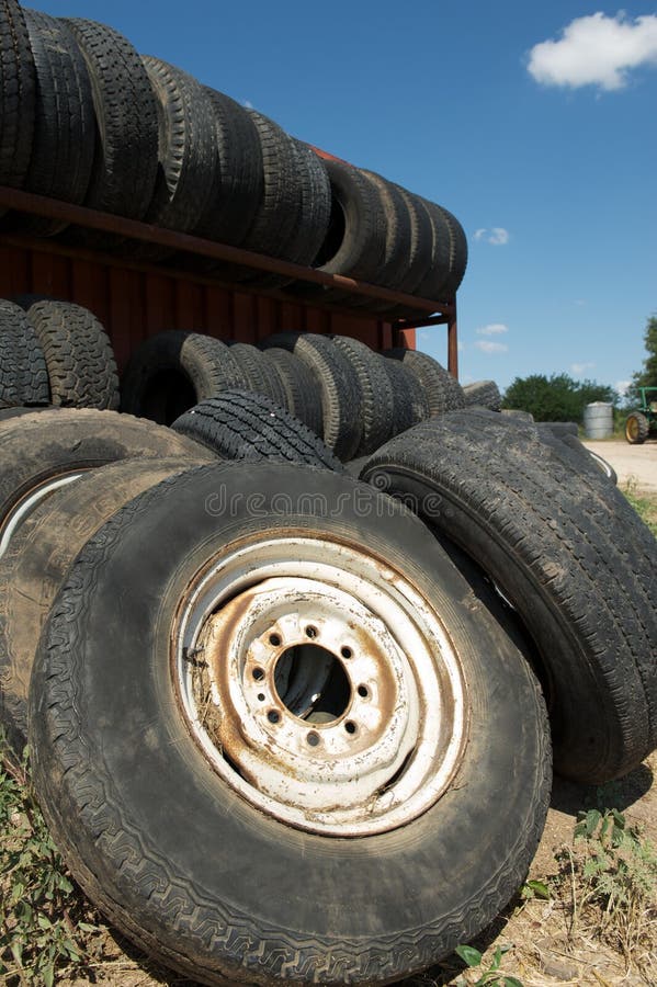 Used Tires or Wheels, Texas, US Stock Image - Image of united, second ...