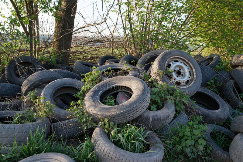 Used tires stock photo. Image of junk, reuse, away, removal - 39588310