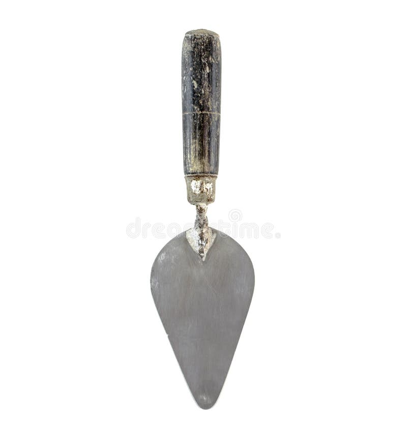 Used Trowel, Isolated on a White Background Stock Photo - Image of ...