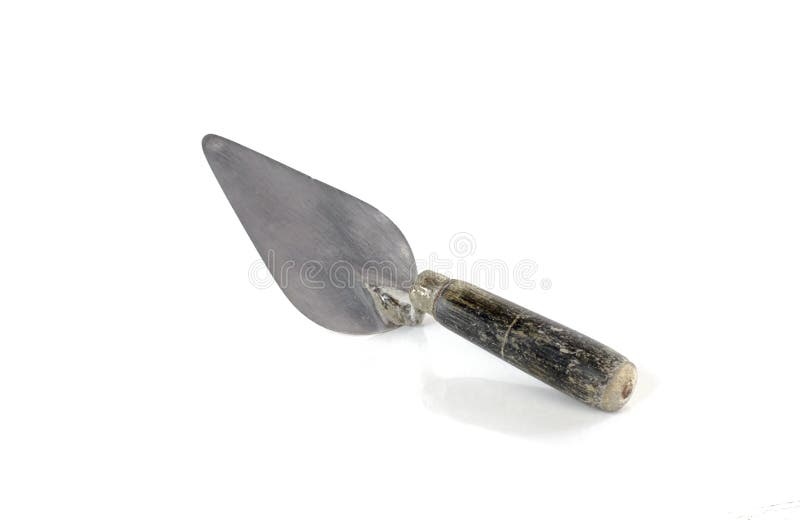 Used Trowel, Isolated on a White Background Stock Image - Image of ...