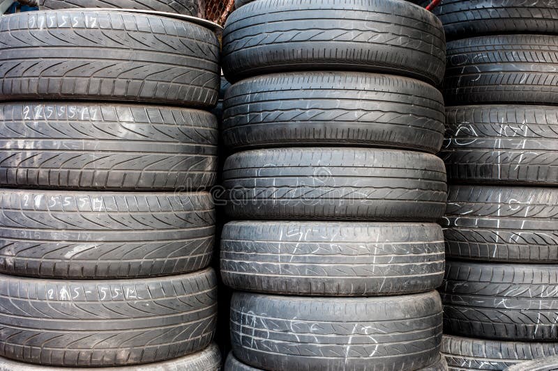 Used tires stock photo. Image of worn, texture, driven - 1438934