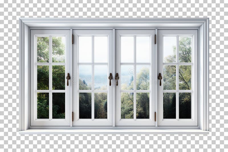 Used Upvc Windows on Transparent Background Stock Image - Illustration ...