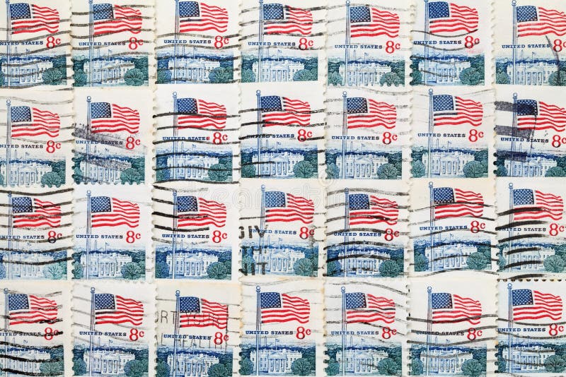 Used US postage stamps editorial photo. Image of mail - 38739121