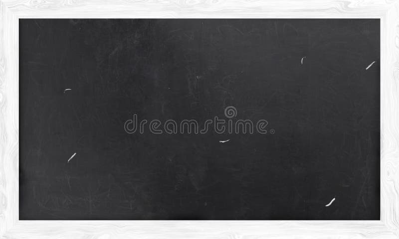 Blackboard With White Wooden Frame Stock Image - Image of chalk ...